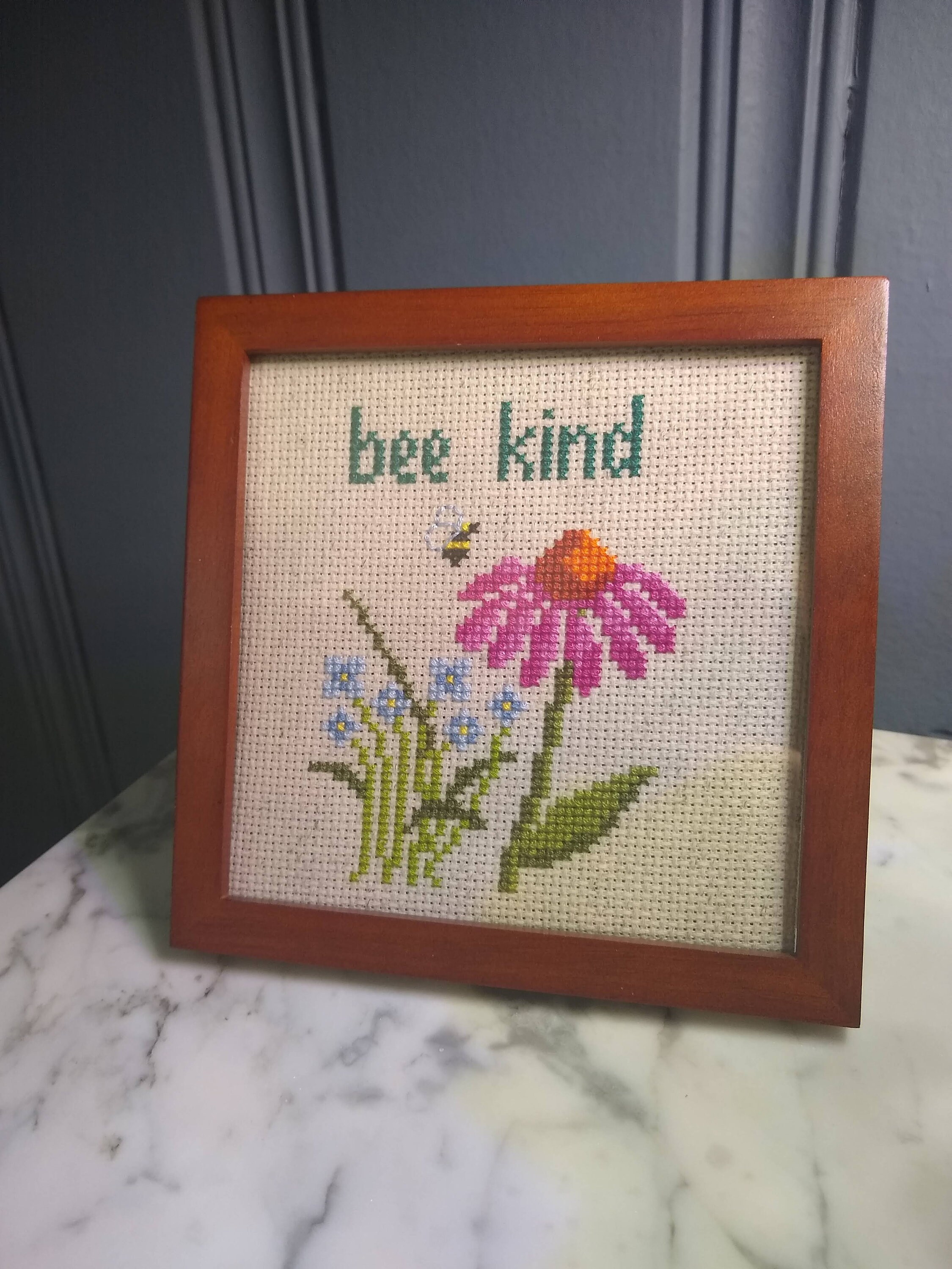 Bee Kind, Wildflower PDF Cross Stitch Pattern - Etsy