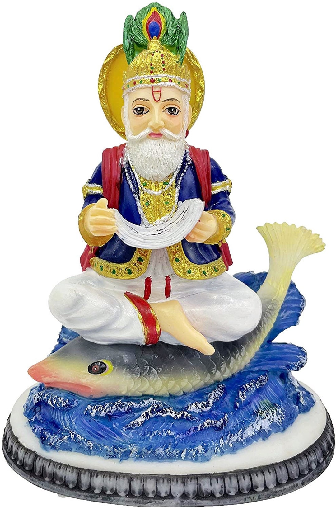 New Big Jhule Lal Idol Idol for Home Décor, Jhoolelal Idol,height-5 ...