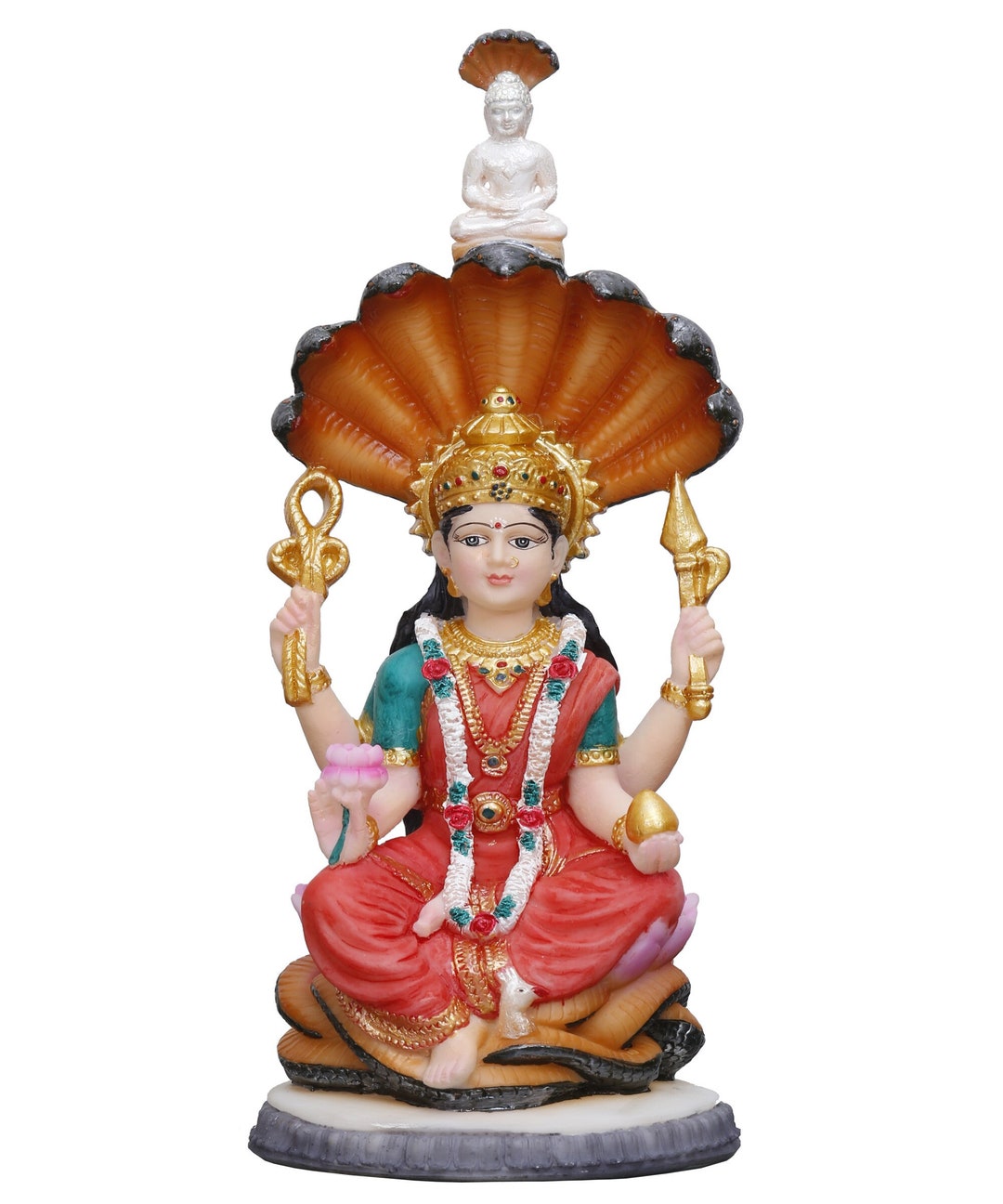Medium Padmavati Idol Mata-jain God-height-7 Inches-padmavati - Etsy