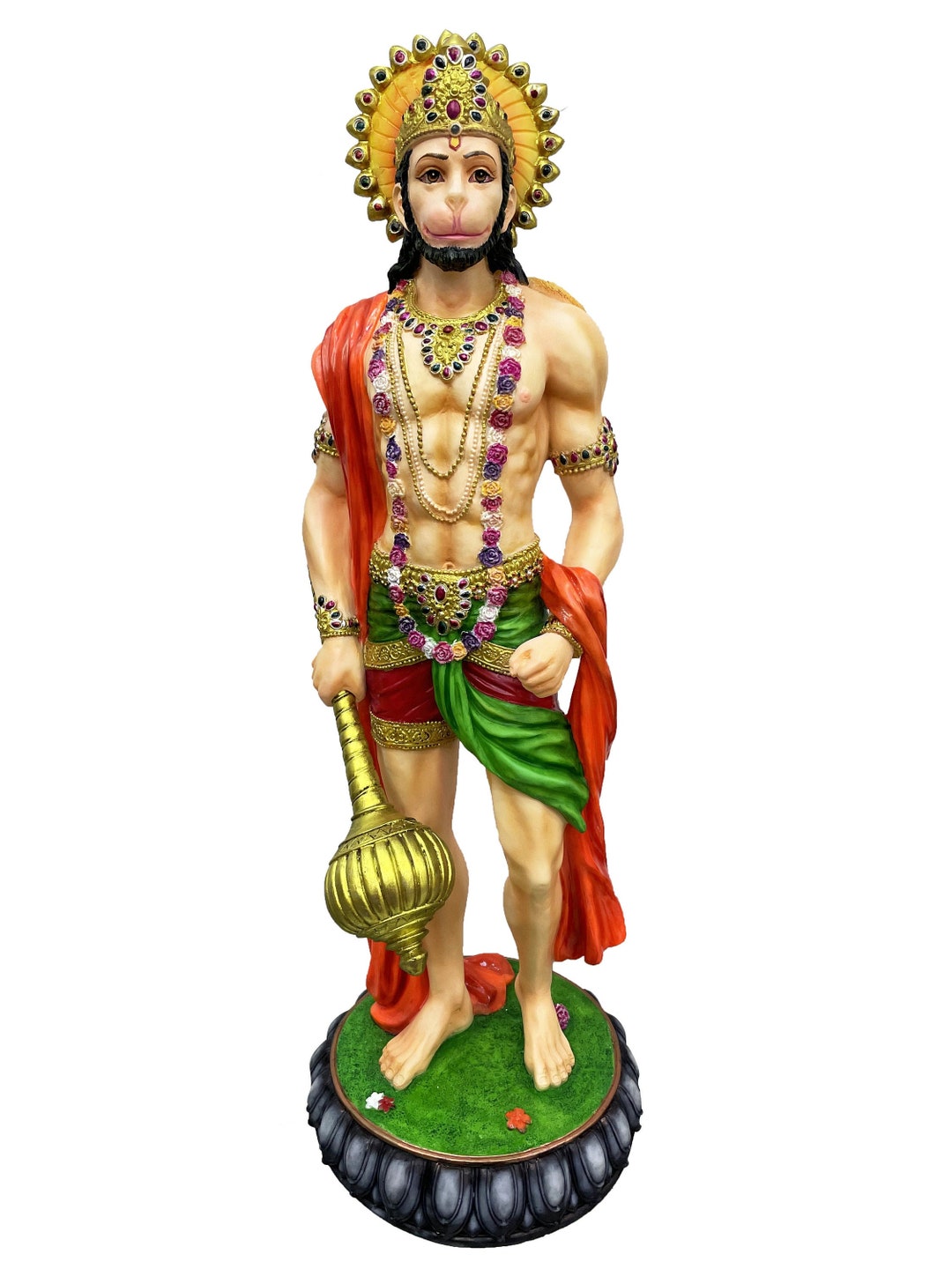 Very Large Hanuman Ji With Gada Idol/statue/figurine-24 Inch-antique ...