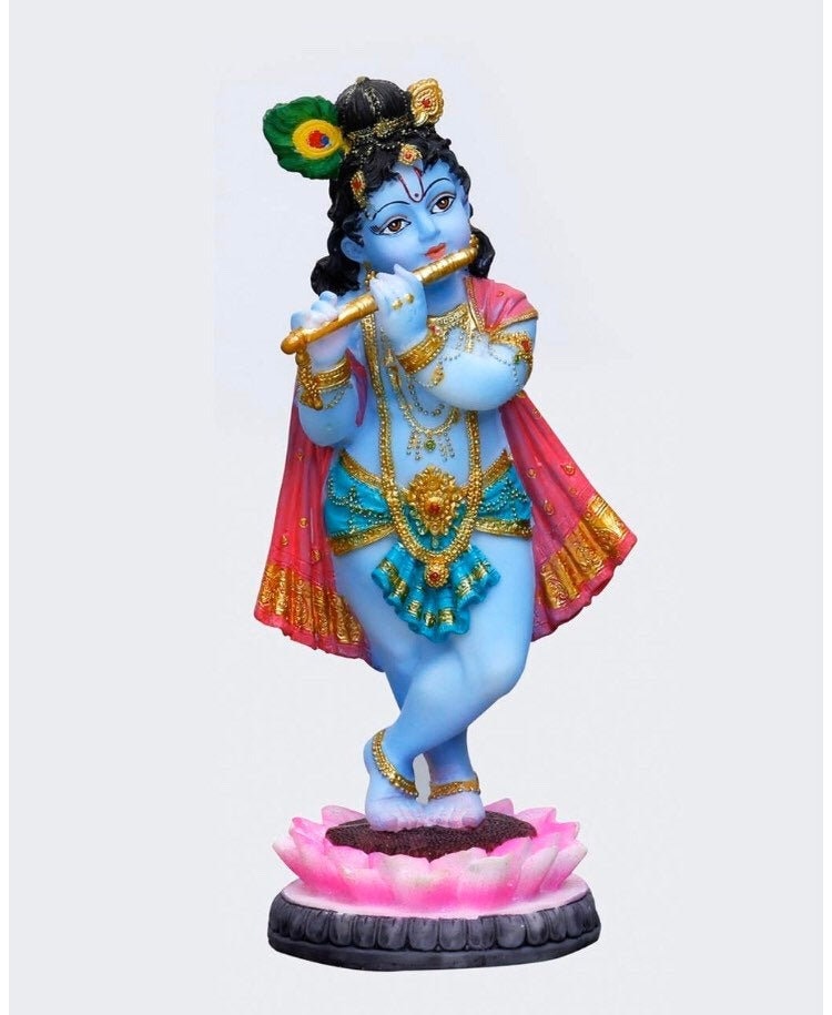 Standing Krishna Playing Flute 8.5Inches and 6 Inches | Etsy
