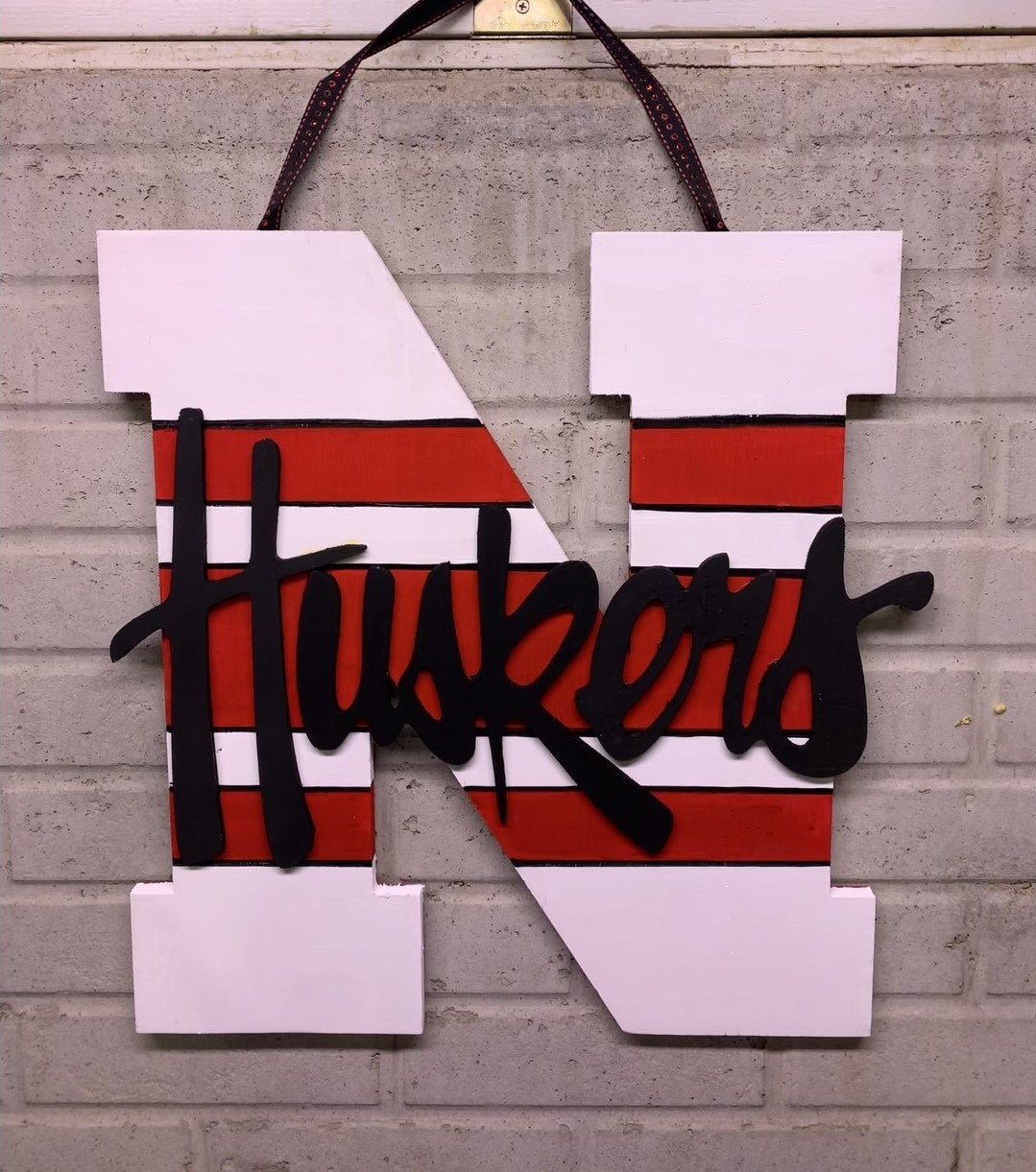 Home & Living Home Décor White and Red Multiple Stripe Huskers N ...
