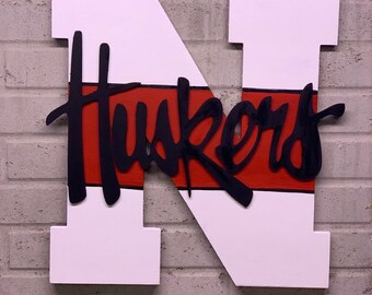 Nebraska Football Front Door Hanger Red N - Etsy