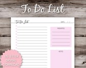 Pink to Do List Printable - Etsy