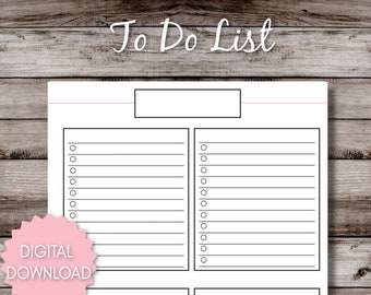 Three Column to Do List Printable - Etsy
