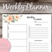 Floral Weekly Planner Printable - Etsy