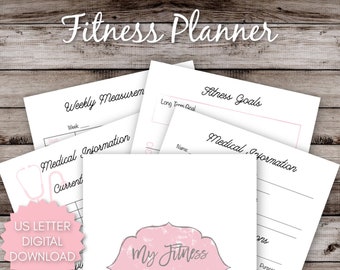 My Fitness Plan | Health Planner Printable | Health & Fitness Printable ...