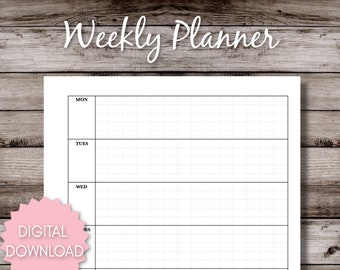 Weekly Planner Printable | Etsy