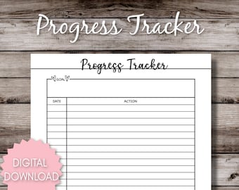 Printable Progress Note Sheet | Progress Planner | Quick Progress Tracker | Downloadable ...