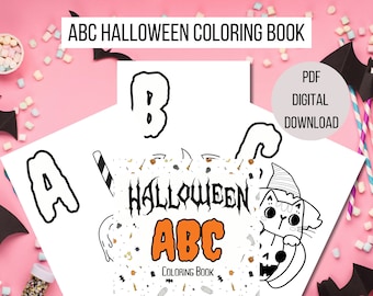 26 Printable ABC Halloween Coloring Book Pages for Children All Ages ...