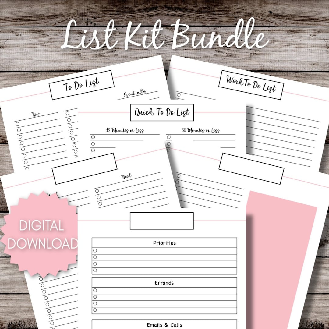 To Do List Printables - Etsy