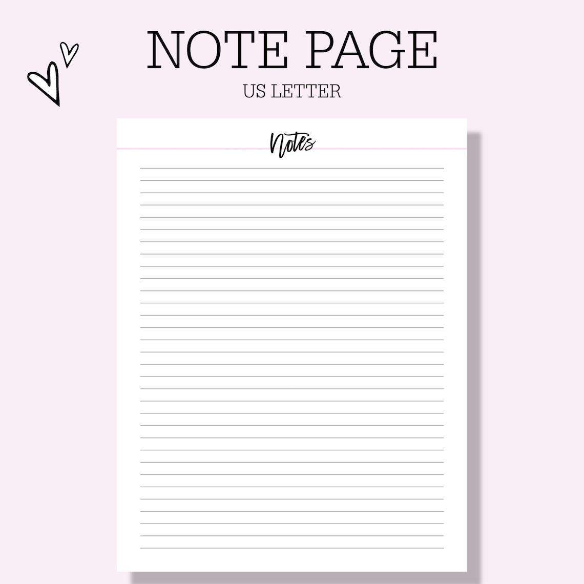 Note Page Printable - Etsy