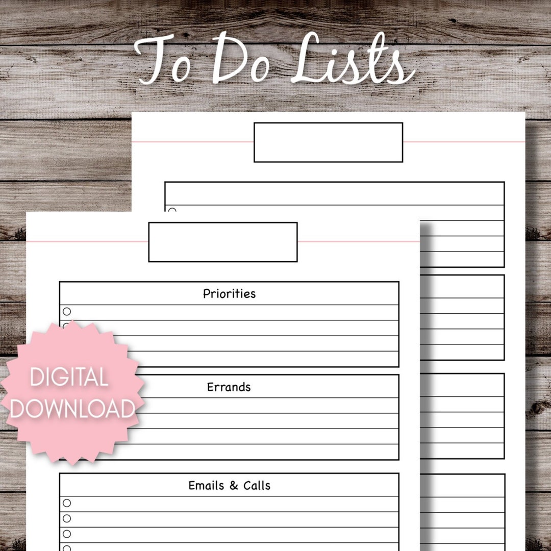 To Do List Printable - Etsy