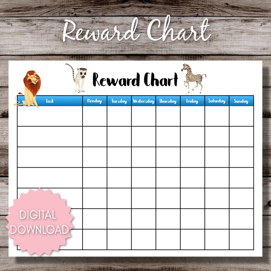 Printable Reward Chart - Etsy