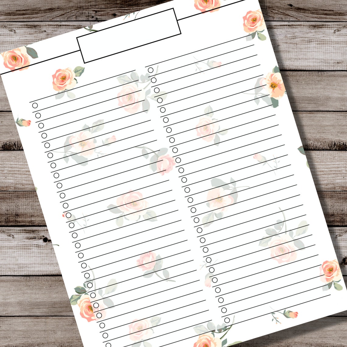 Floral to Do List Printable - Etsy
