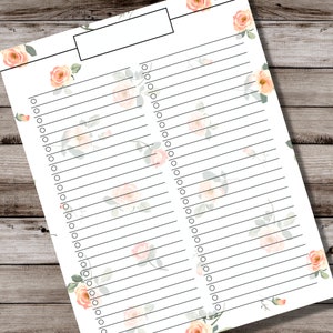Floral to Do List Printable - Etsy