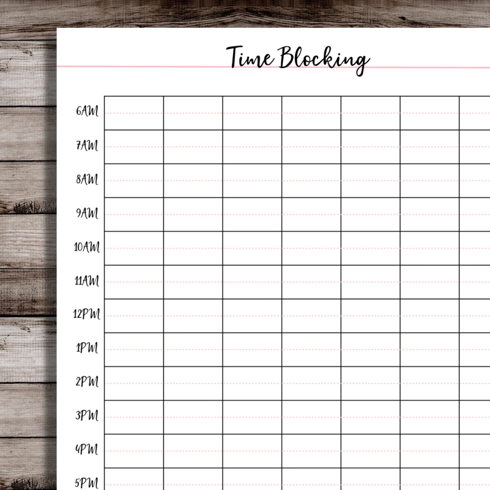 Time Blocking Printable - Etsy