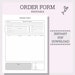 Order Form Printable - Etsy
