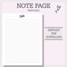 Note Page Printable - Etsy