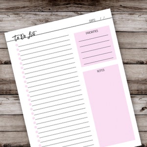 Pink to Do List Printable - Etsy