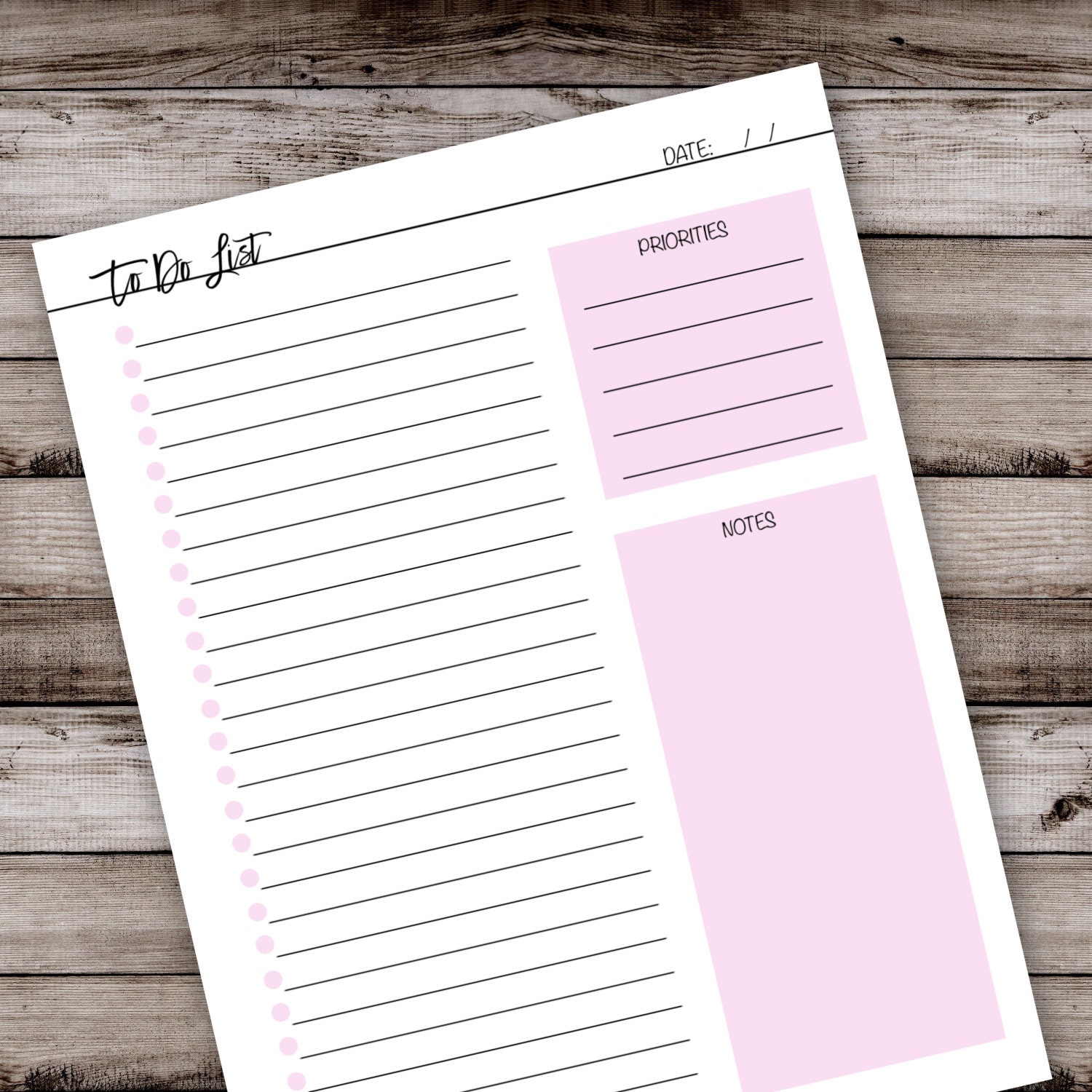 Pink to Do List Printable - Etsy