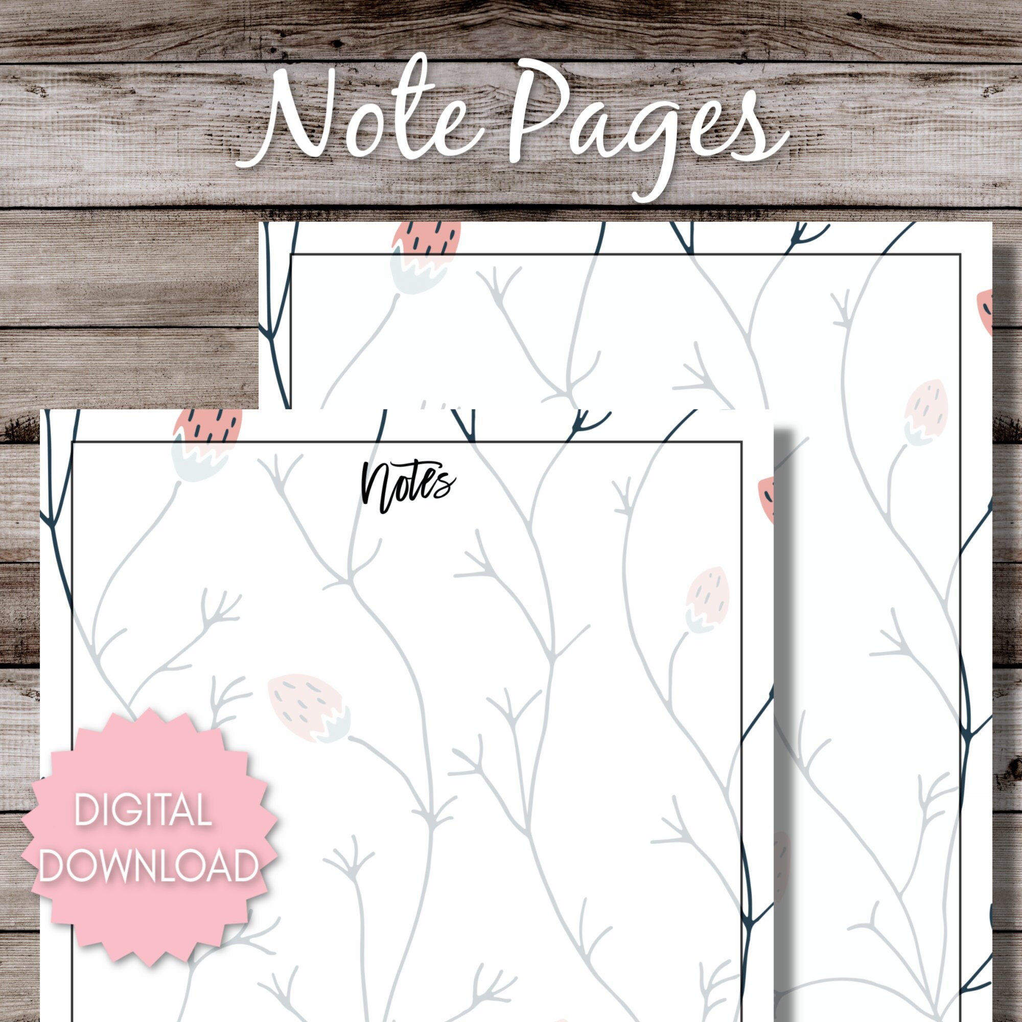 Note Page Printable - Etsy