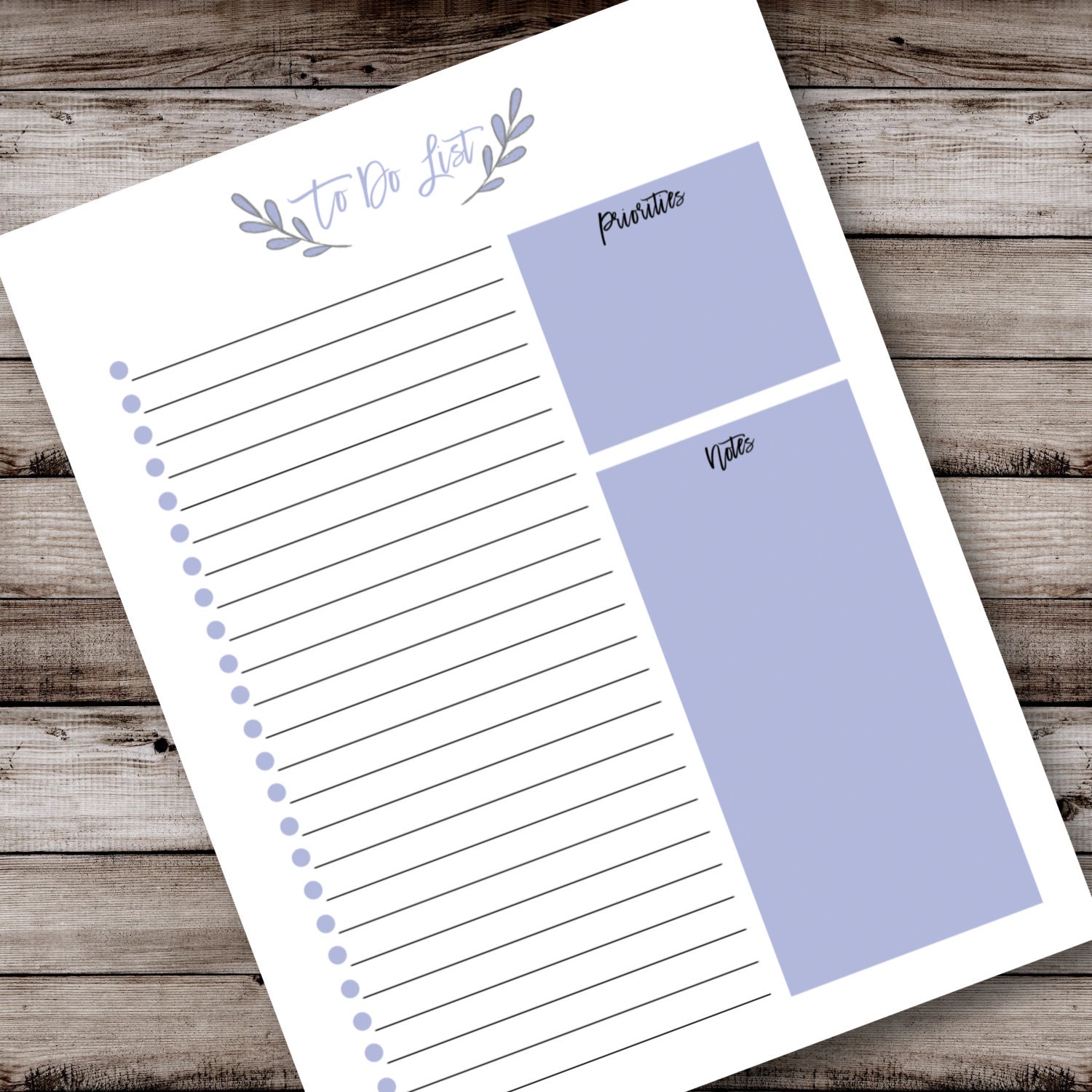 Purple to Do List Printable - Etsy