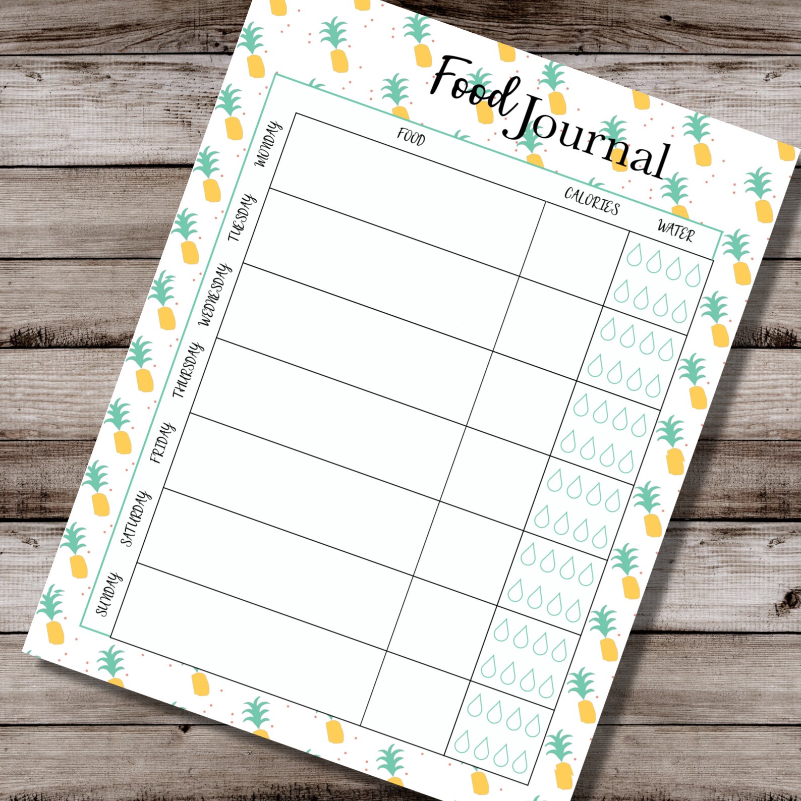 Food Journal Printable - Etsy