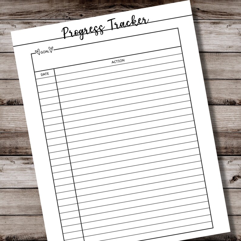 Progress Tracker Printable - Etsy