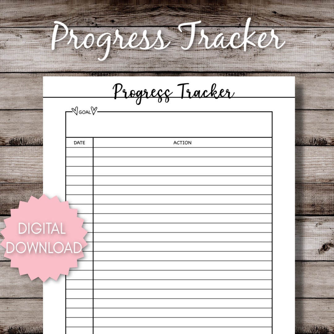 Progress Tracker Printable - Etsy