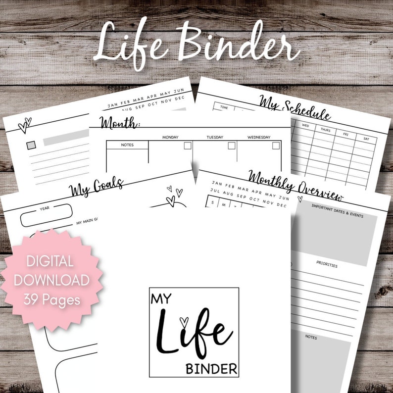 Life Planner Printable - Etsy