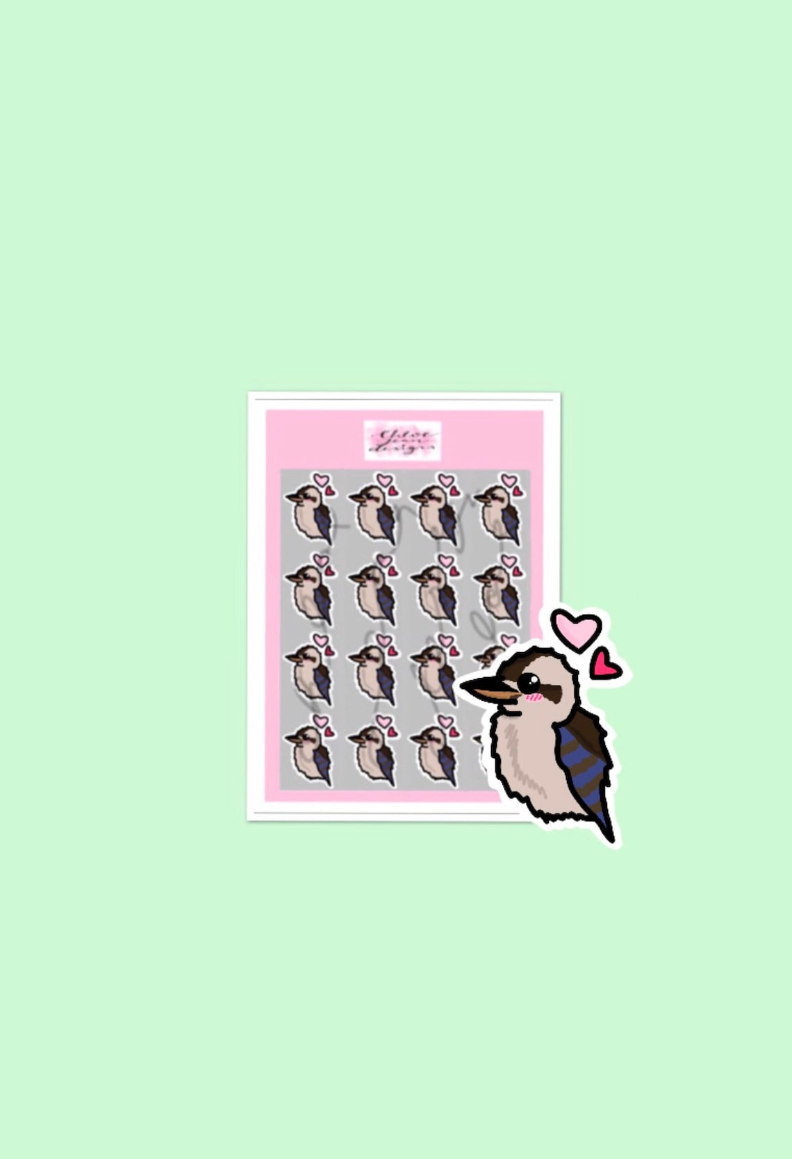 Australian Kookaburra Sticker Sheet | Etsy