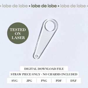 Straw Charm Topper SVG, Stanley Tumbler Gift for Teacher, Stanley Cup ...