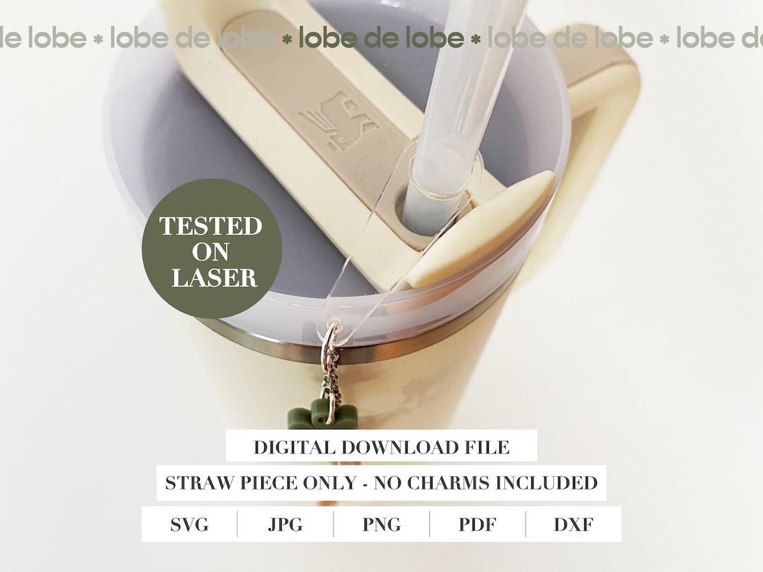 Straw Charm Topper SVG, Stanley Tumbler Gift for Teacher, Stanley Cup ...