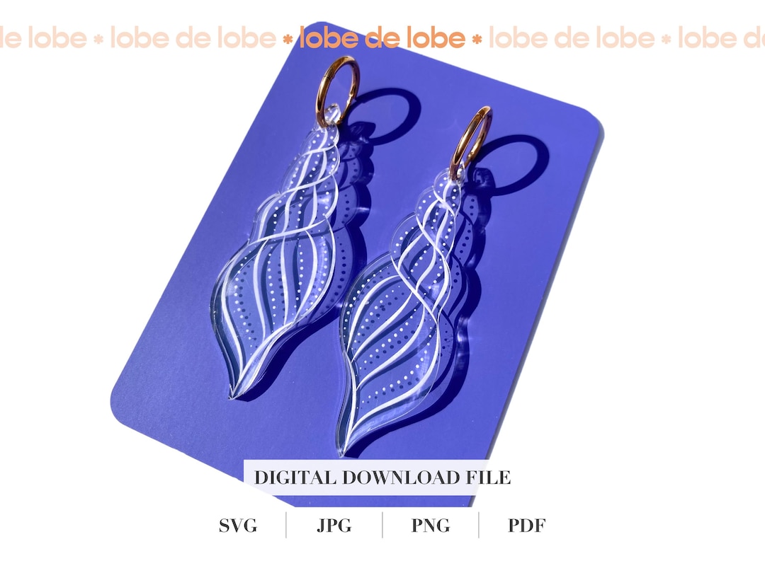 Sea Shell Earring Svg, Beach Svg, Seashell, Earring Svg, Glowforge ...