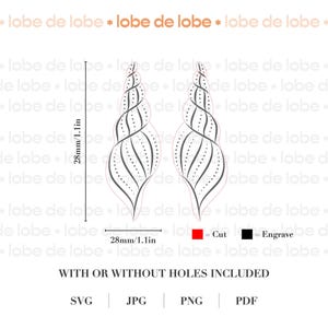 Sea Shell Earring Svg, Beach Svg, Seashell, Earring Svg, Glowforge ...