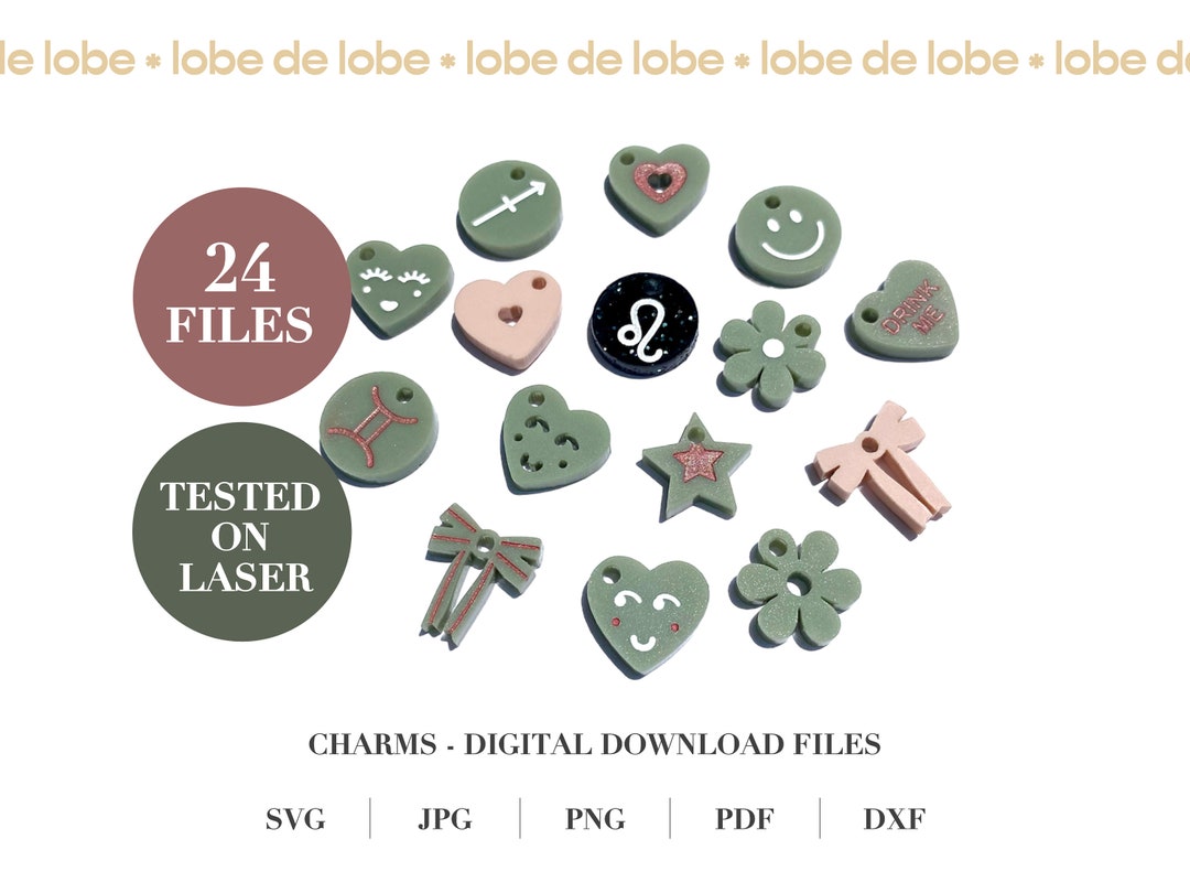 Modern Charms Svg Gift, Stanley Cup Accessories, Laser Engraved Charms ...