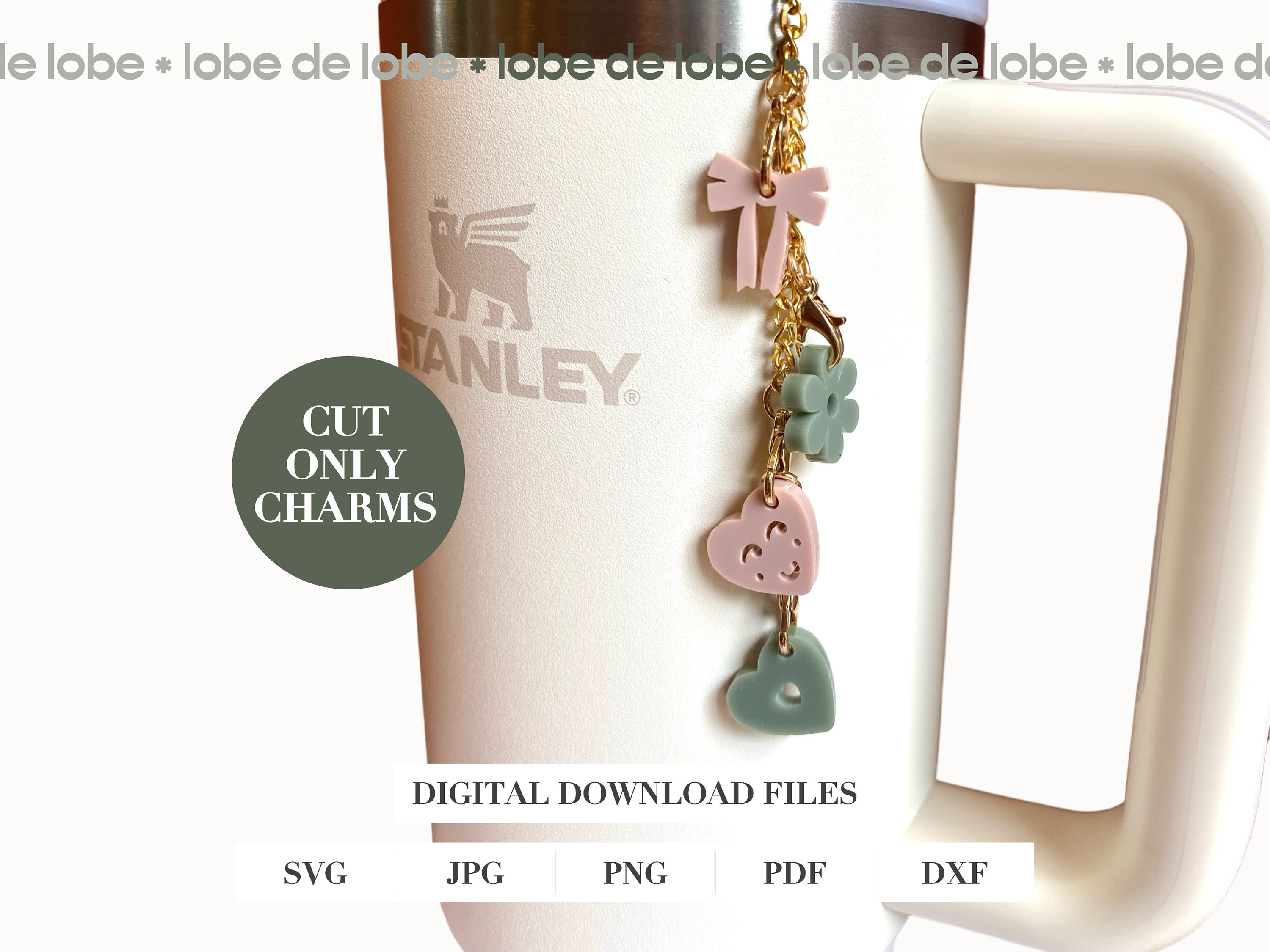 Modern Charms Svg Gift, Stanley Cup Accessory, Laser Engraved Charms ...