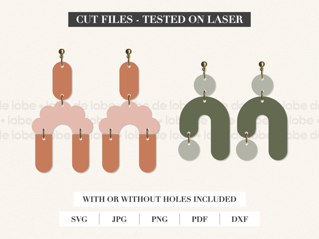 Drop Dangle Earrings, Earring Svg Files, Jewelry for Women, Earrings ...