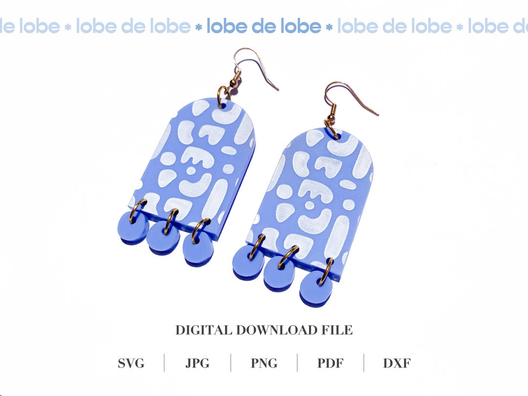 Arch Earring Shape Svg, Laser Cut File, Earring Set SVG, Glowforge File ...