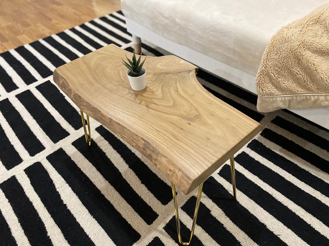 Handmade Live Edge Wood Side Table or Small Coffee Table - Etsy