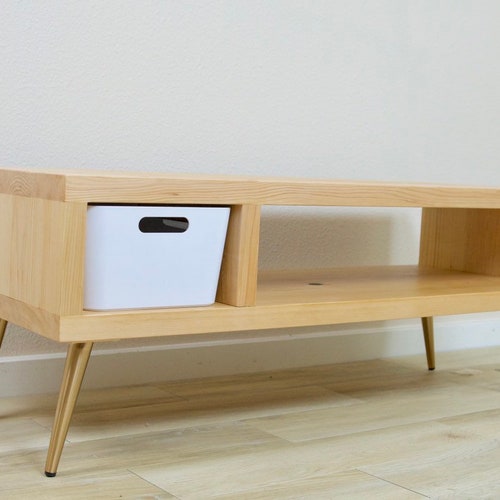 Mid Century Modern Coffee Table With Storage Hand Made in - Etsy