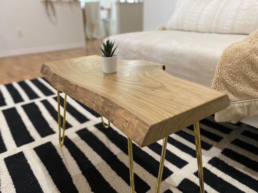 Handmade Live Edge Wood Side Table or Small Coffee Table - Etsy