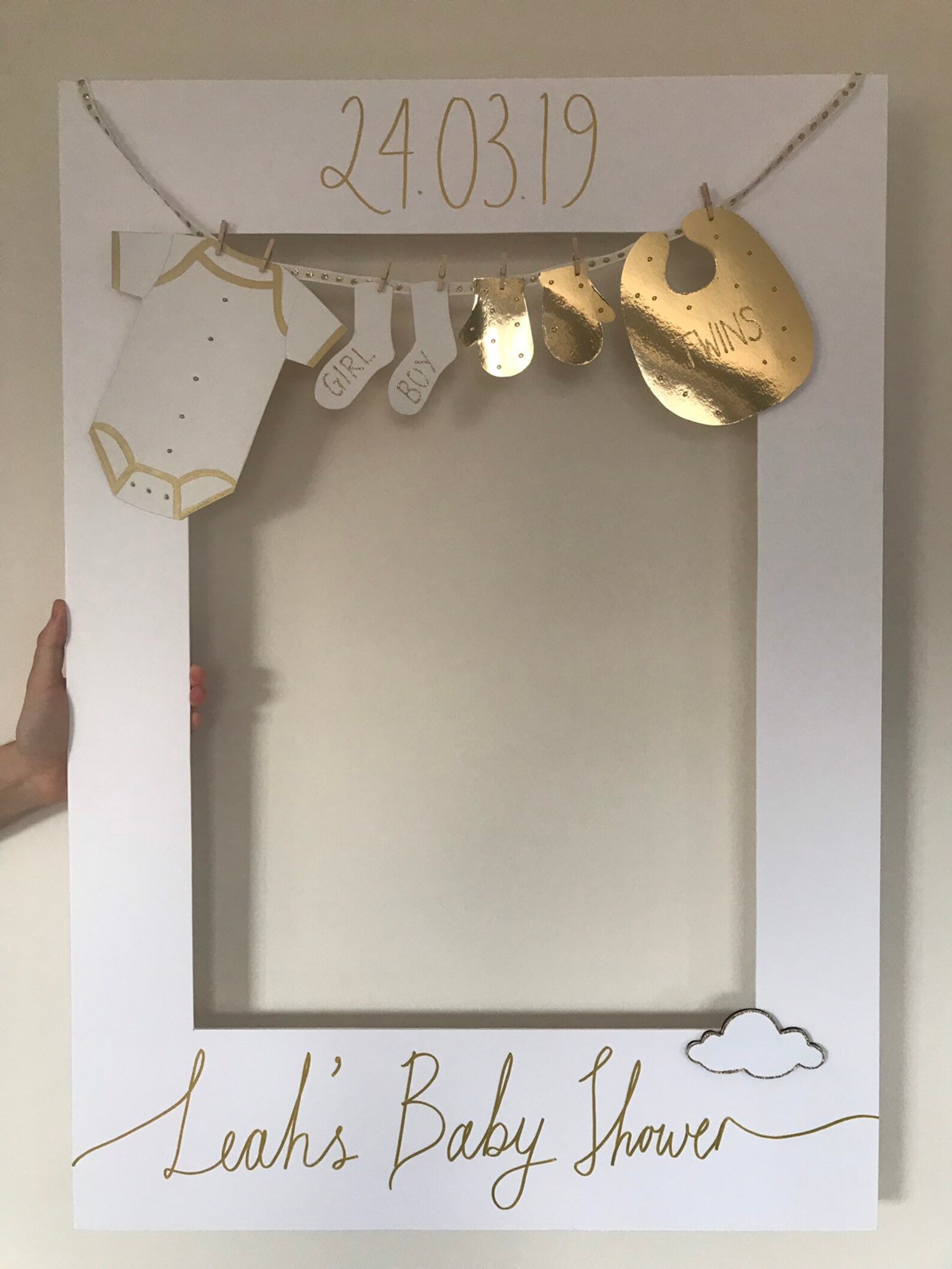 Personalised Bespoke Baby Shower Frame/photo Booth Prop/instagram Frame ...