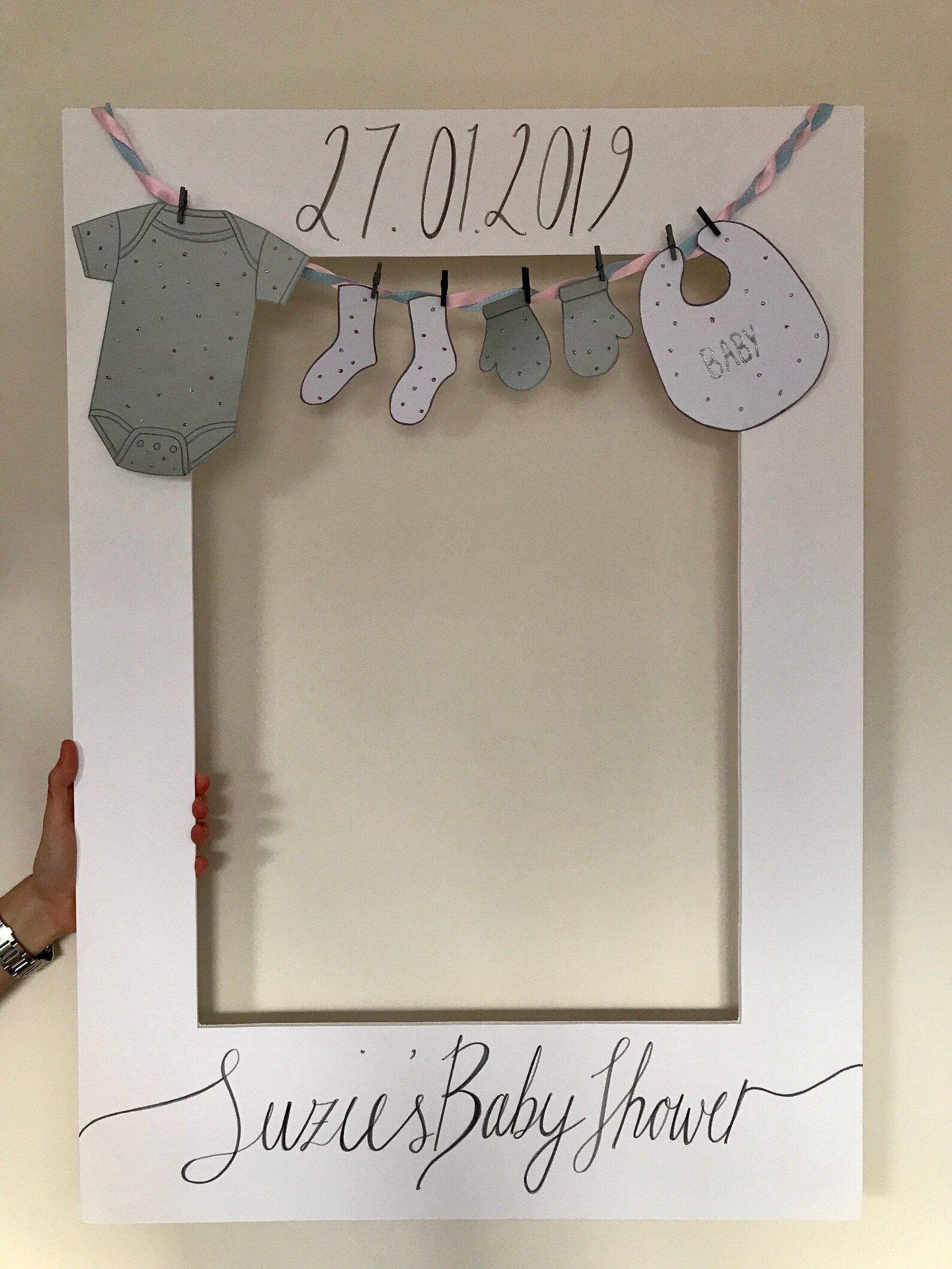 Personalised Bespoke Baby Shower Frame/photo Booth Prop/instagram Frame ...
