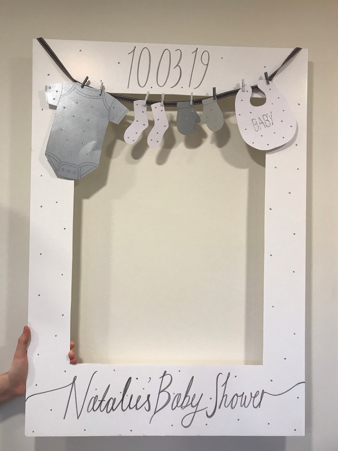 Personalised Bespoke Baby Shower Frame/photo Booth Prop/instagram Frame ...