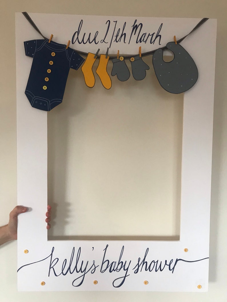 Personalised Bespoke Baby Shower Frame/photo Booth Prop/instagram Frame ...