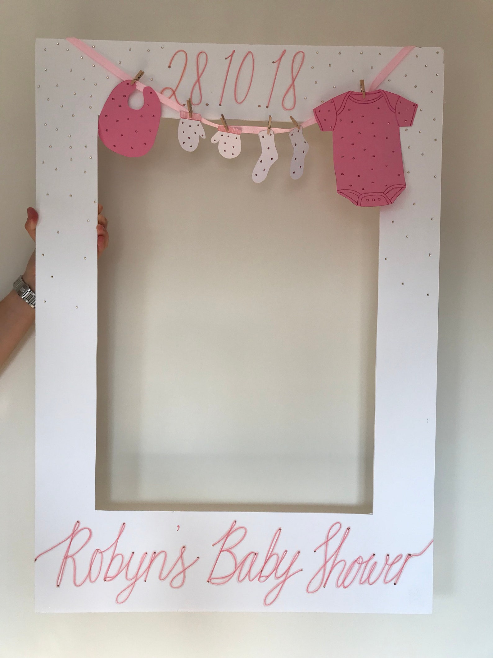 Personalised Bespoke Baby Shower Frame/photo Booth Prop/instagram Frame ...