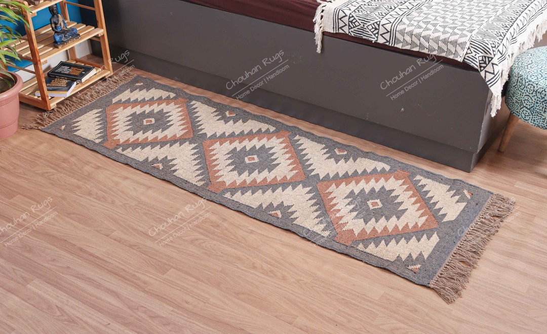 Handmade Woven Bricks Jute Kilim Rug Large Kilim Wool Jute - Etsy