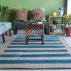 Indian Handmade Hemp Rug, Beautiful Home and Living Decor Hemp Rug ...